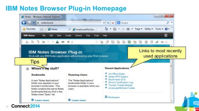 Id111 - IBM Notes Browser Plug-in at Connect 2014