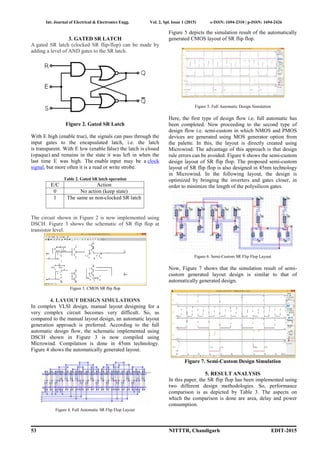 Layout Design Analysis of SR Flip Flop using CMOS Technology | PDF