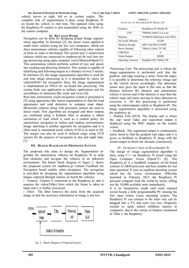 Design of Image Segmentation Algorithm for Autonomous Vehicle ...