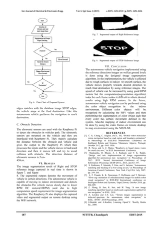 Design of Image Segmentation Algorithm for Autonomous Vehicle Navigationusing Raspberry Pi | PDF