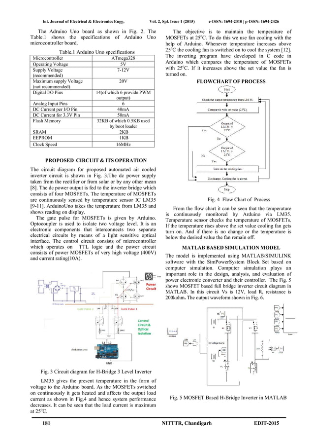 Automated Air Cooled Three Level Inverter system using Arduino | PDF
