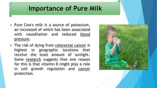 Importance of Purity of Milk | PPTX
