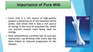 Importance of Purity of Milk | PPTX