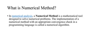 Application of Numerical Methods in Environmental Science | PDF