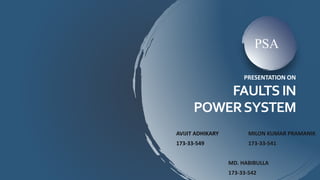 Faults in Power System | PPTX