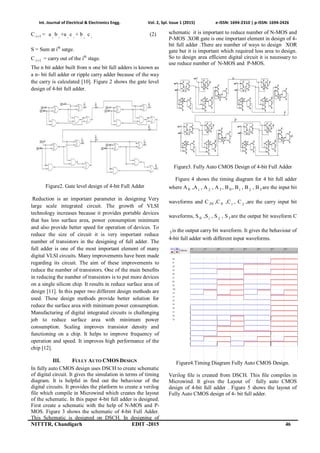 Area Efficient 4-Bit Full Adder Design using CMOS 90 nm Technology | PDF