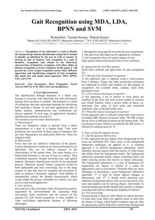 Gait Recognition using MDA, LDA, BPNN and SVM | PDF | Computing | Technology & Computing