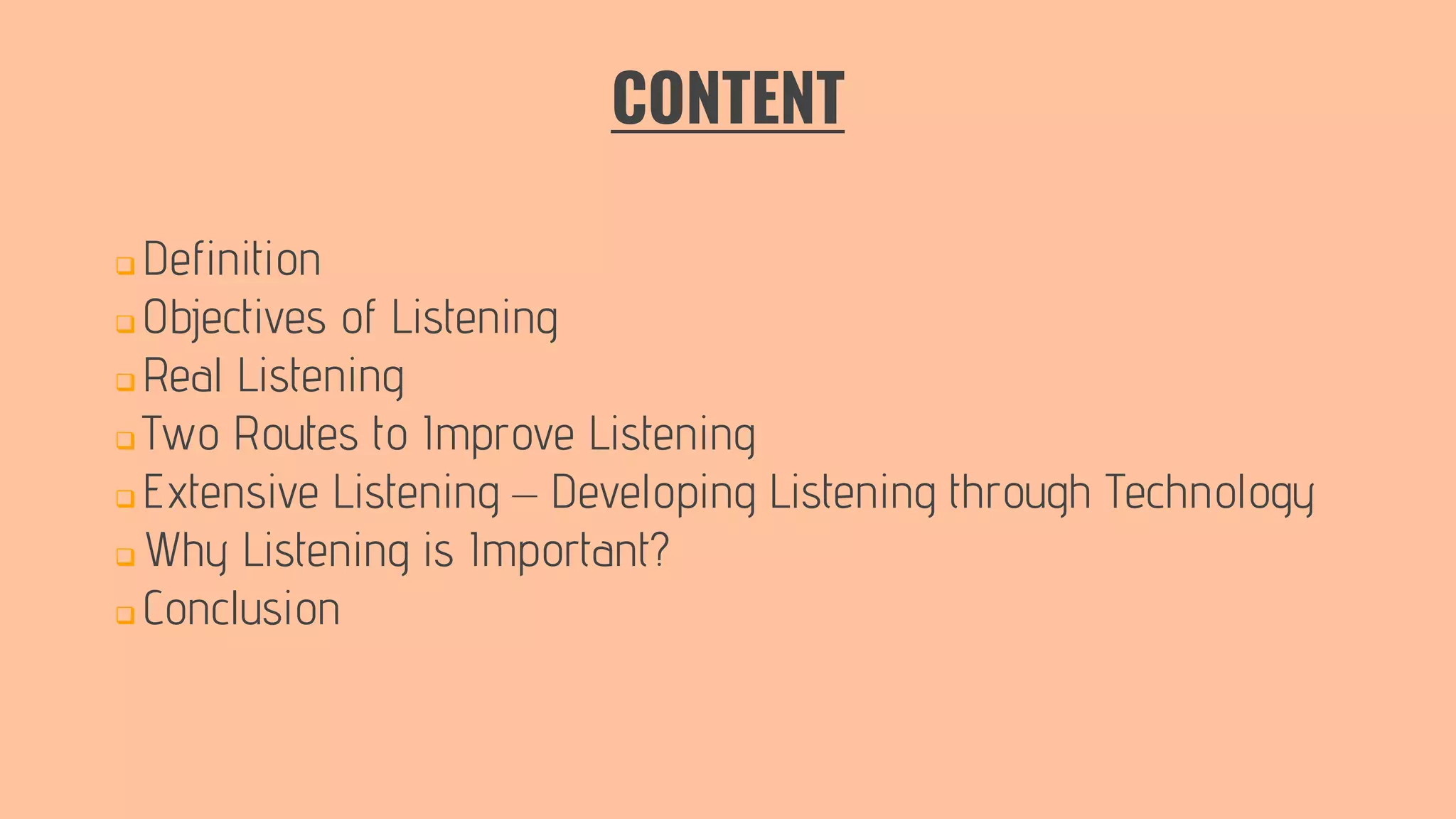 How to increase listening skills through electronic devices) | PPT