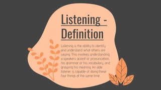 How to increase listening skills through electronic devices) | PPT