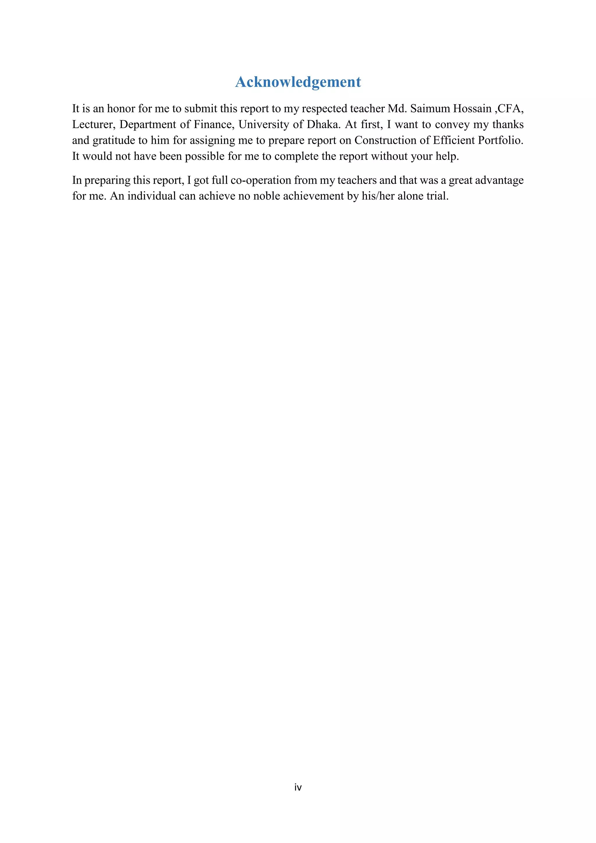 Efficient Portfolio Construction | PDF