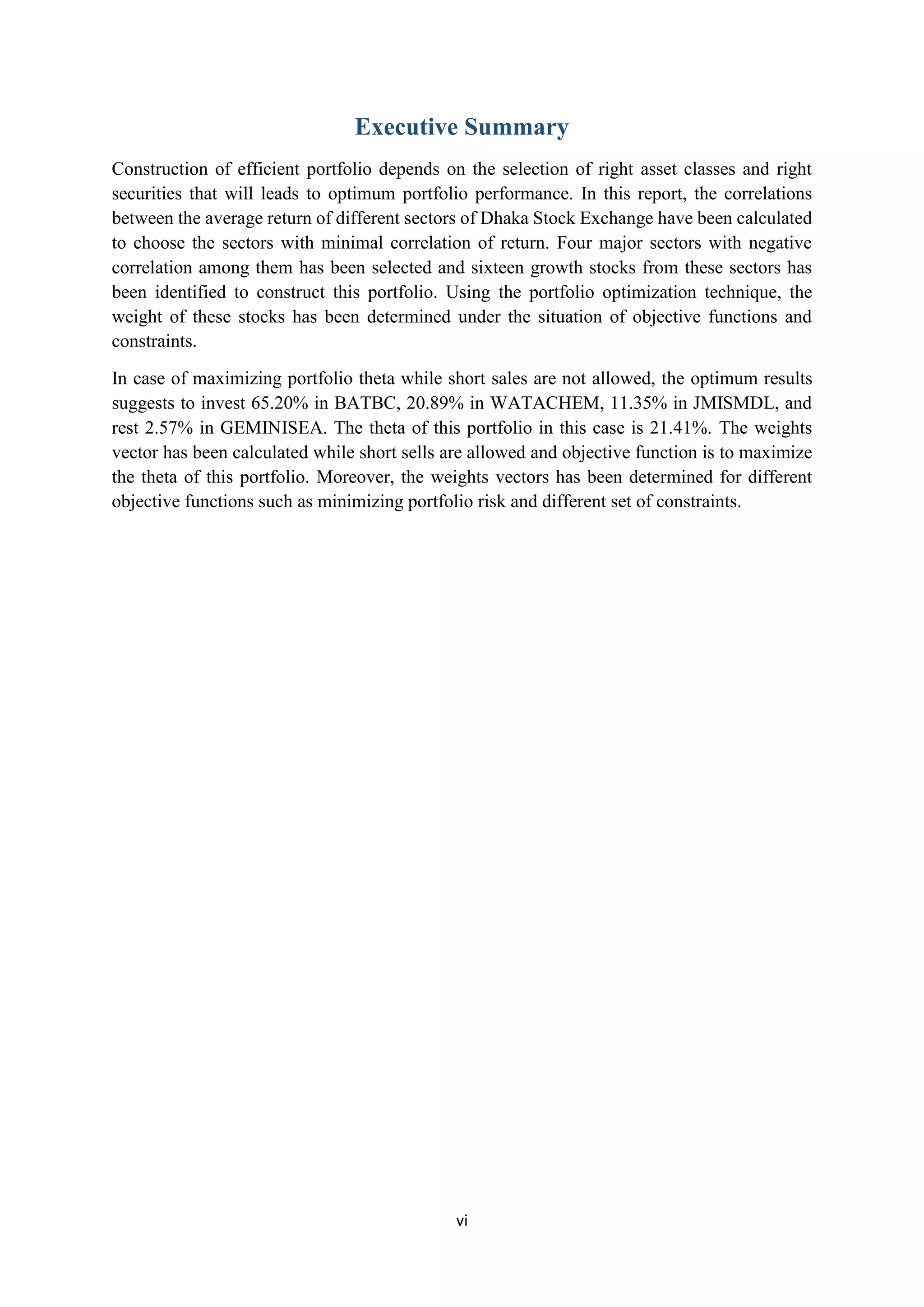 Efficient Portfolio Construction | PDF