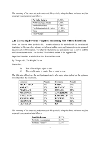 Efficient Portfolio Construction | PDF