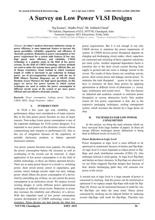 A Survey on Low Power VLSI Designs | PDF | Internet of Things | Internet