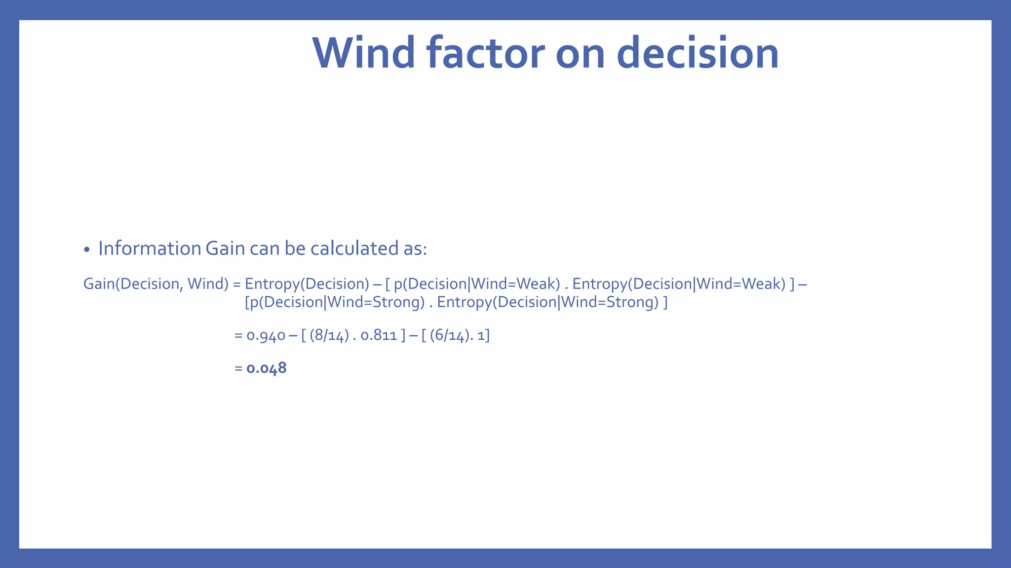 Id3 Algorithm Ppt