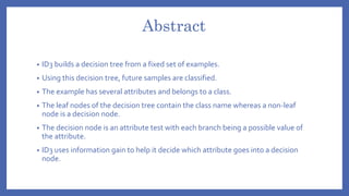 Id3 algorithm | PPTX
