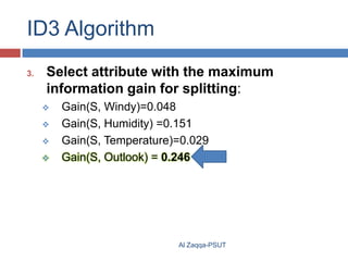 Id3,c4.5 algorithim | PPTX