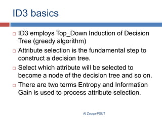 Id3,c4.5 algorithim | PPTX