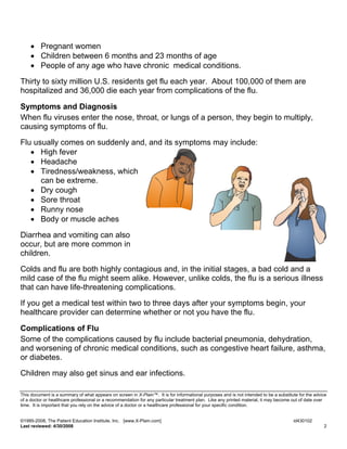 id439102.pdf | Cold and Flu | Diseases and Conditions