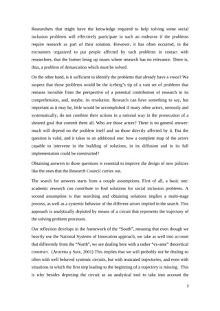 Building Bridges: Social inclusion problems as research and innovation ...