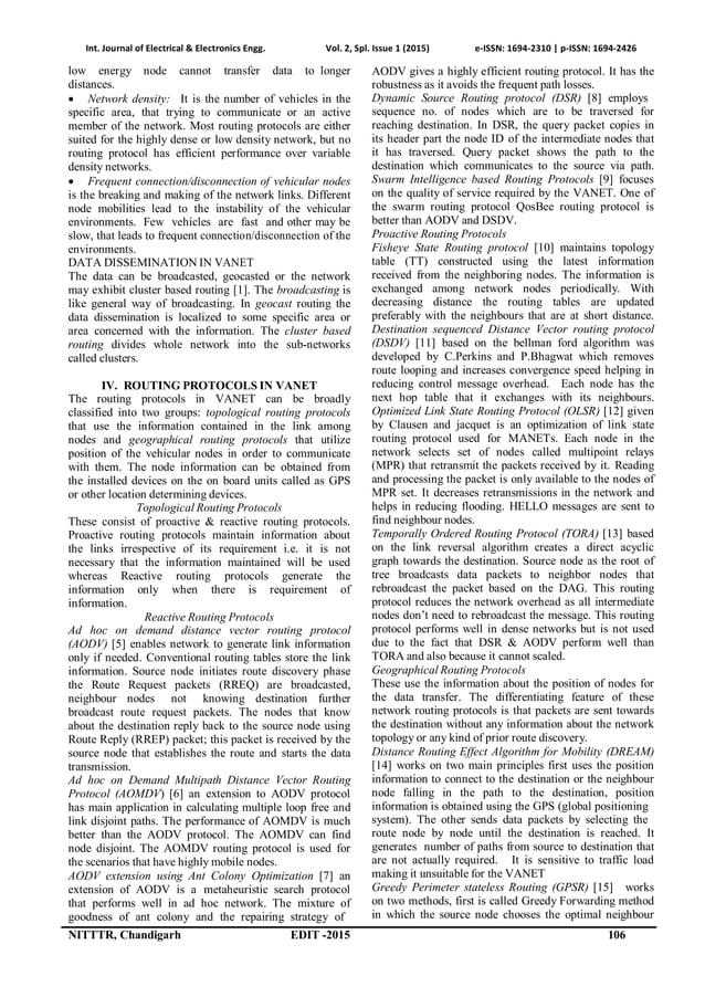 A Review Report on Existing Routing Protocols in Vehicular Ad Hoc Networks (VANETS) | PDF