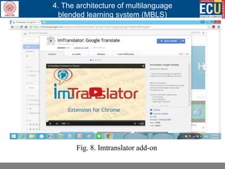 Designing a Multilanguage Blended Learning System for Thai agricultural ...