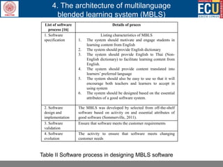 Designing a Multilanguage Blended Learning System for Thai agricultural Science Students | PDF ...