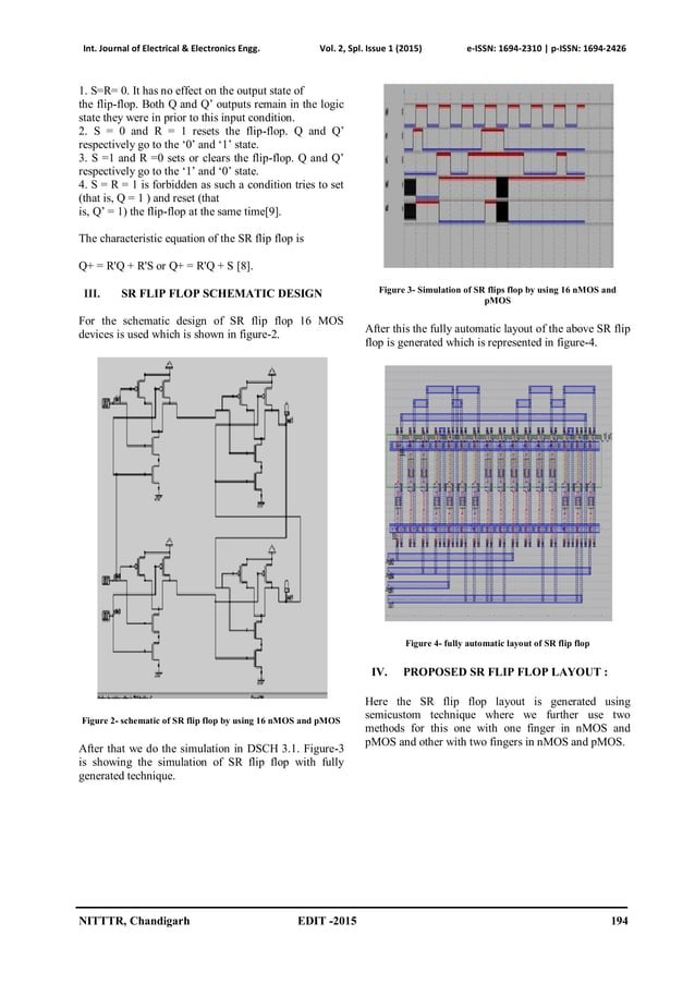 High Performance Layout Design of SR Flip Flop using NAND Gates | PDF