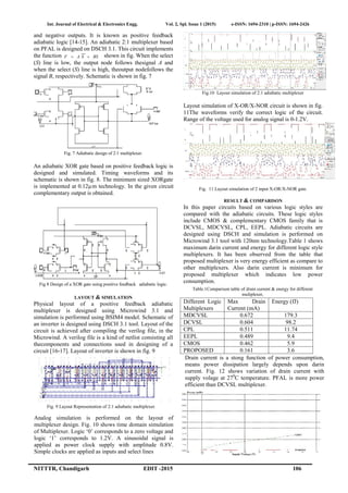 Energy Efficient Design of Multiplexer Using Adiabatic logic | PDF | Internet of Things | Internet