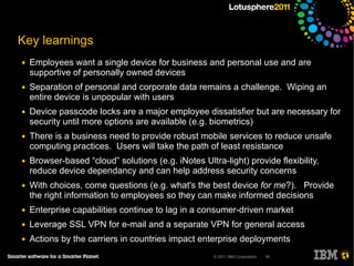 Lotusphere 2011: ID702 Smartphones at IBM | PDF