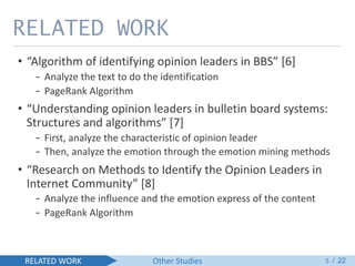 Automatic Opinion Leader Recognition in Group Discussions TAAI 2016 | PPT