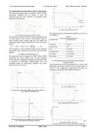 High Gain, Low Noise Instrumentation Amplifier Using Three Operational ...