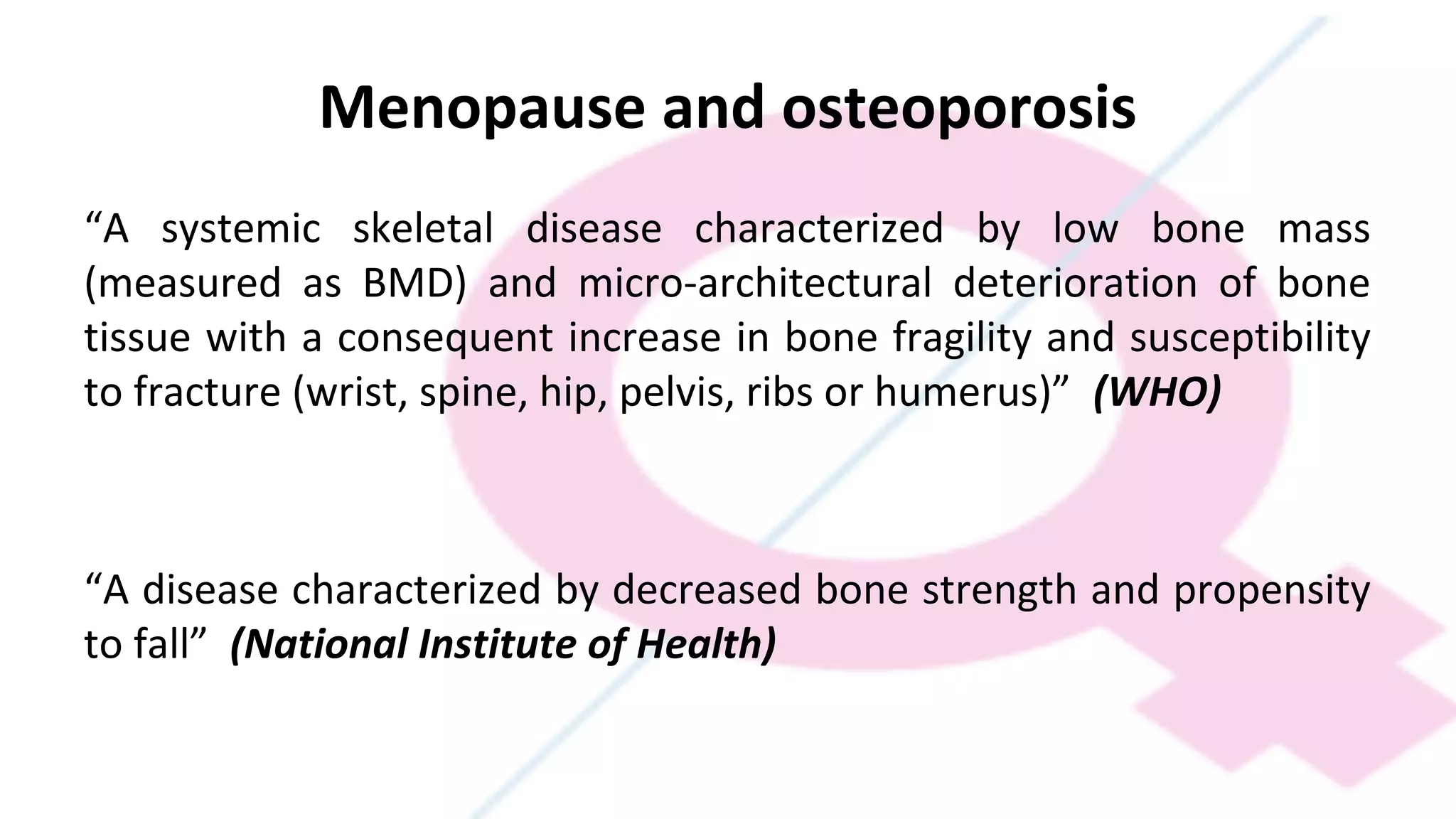 Menopause and osteoporosis | PPT