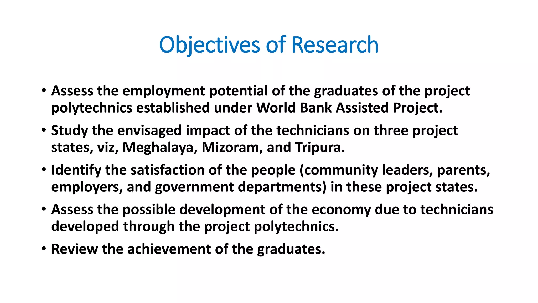 Impact of World Bank assisted technician education project iii | PPTX