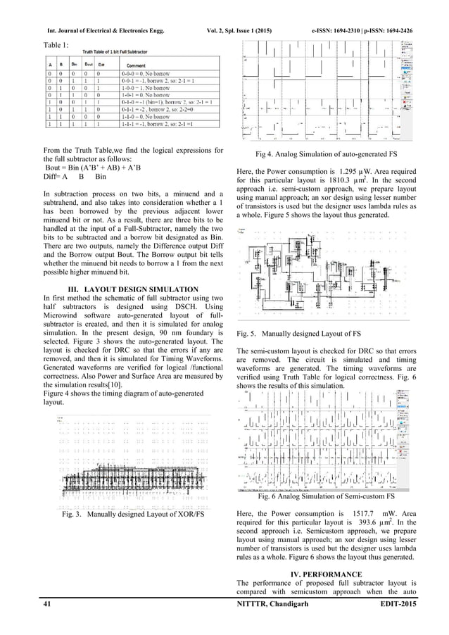 Efficient Layout Design of CMOS Full Subtractor | PDF