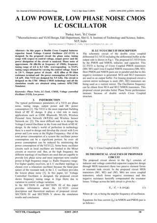 A LOW POWER, LOW PHASE NOISE CMOS LC OSCILLATOR | PDF