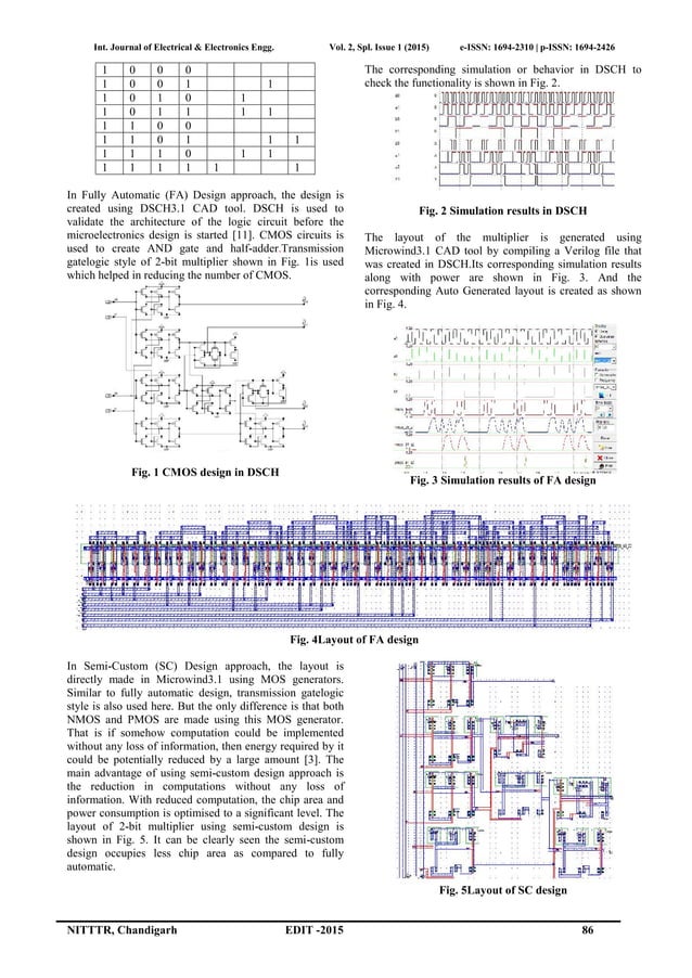 Low Power and Area Efficient Multiplier Layout using Transmission Gate | PDF | Computing ...