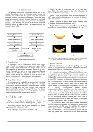 Computer Vision based Model for Fruit Sorting using K-Nearest Neighbour classifier | PDF