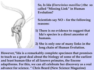 Fossil Ida, Missing Link? | PPT
