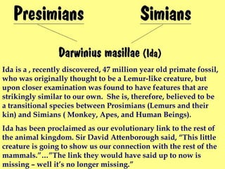 Fossil Ida, Missing Link? | PPT