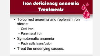 Iron Deficiency anemia powerpoint presentation | PPTX