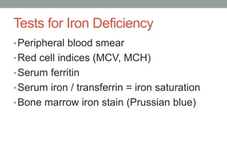 Iron deficiency anemia management, risk factors, physiology of iron ...