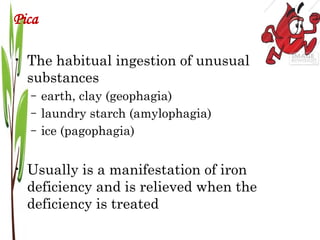 Iron Deficiency anemia clinical presentation and management | PPTX