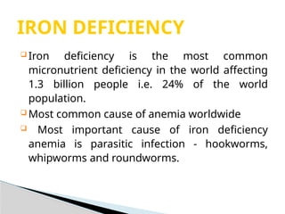 iron deficiency anemia peadiatrics presatatio | PPTX