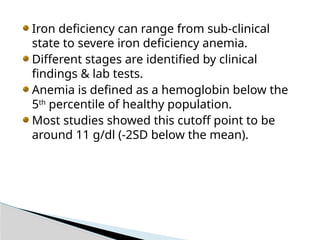 iron deficiency anemia peadiatrics presatatio | PPTX