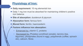 Iron Deficiency Anemia (IDA) in children- short vr | PPT