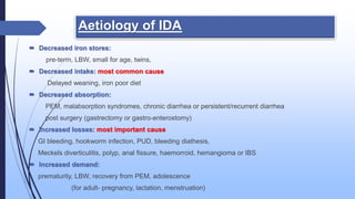Iron Deficiency Anemia (IDA) in children- short vr | PPT