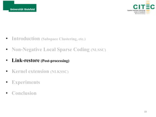 Non-Negative Local Sparse Coding for Subspace Clustering | PPTX