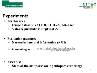 Non-Negative Local Sparse Coding for Subspace Clustering | PPTX