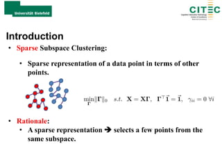 Non-Negative Local Sparse Coding for Subspace Clustering | PPTX