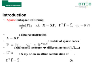 Non-Negative Local Sparse Coding for Subspace Clustering | PPTX